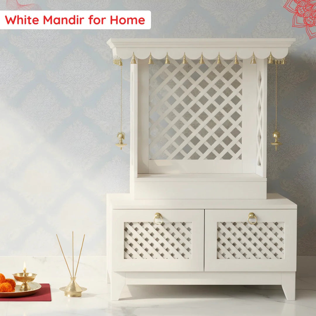 Buy White Pooja Mandir for Home