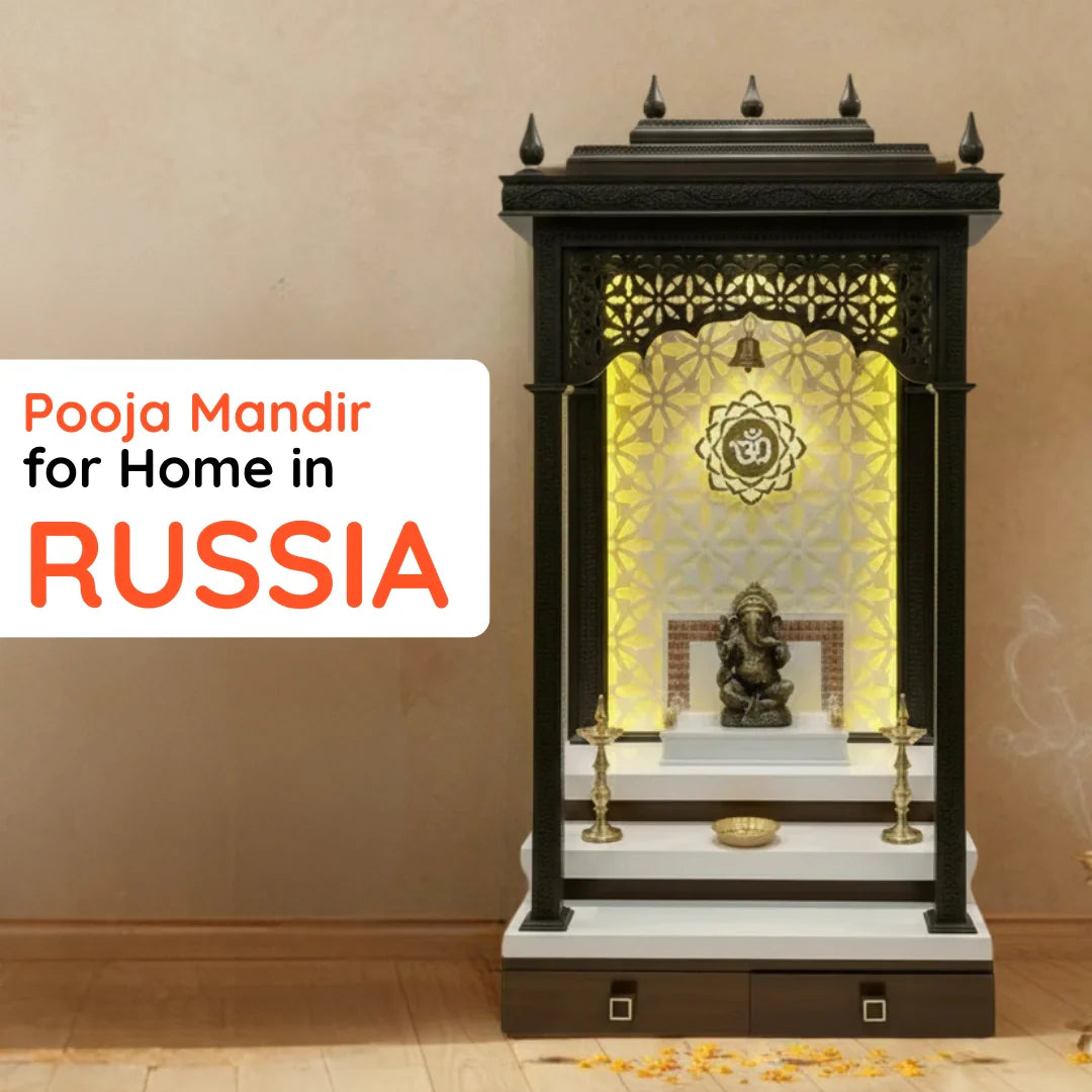 Buy Pooja Mandir in Russia Online – DZYN Furnitures