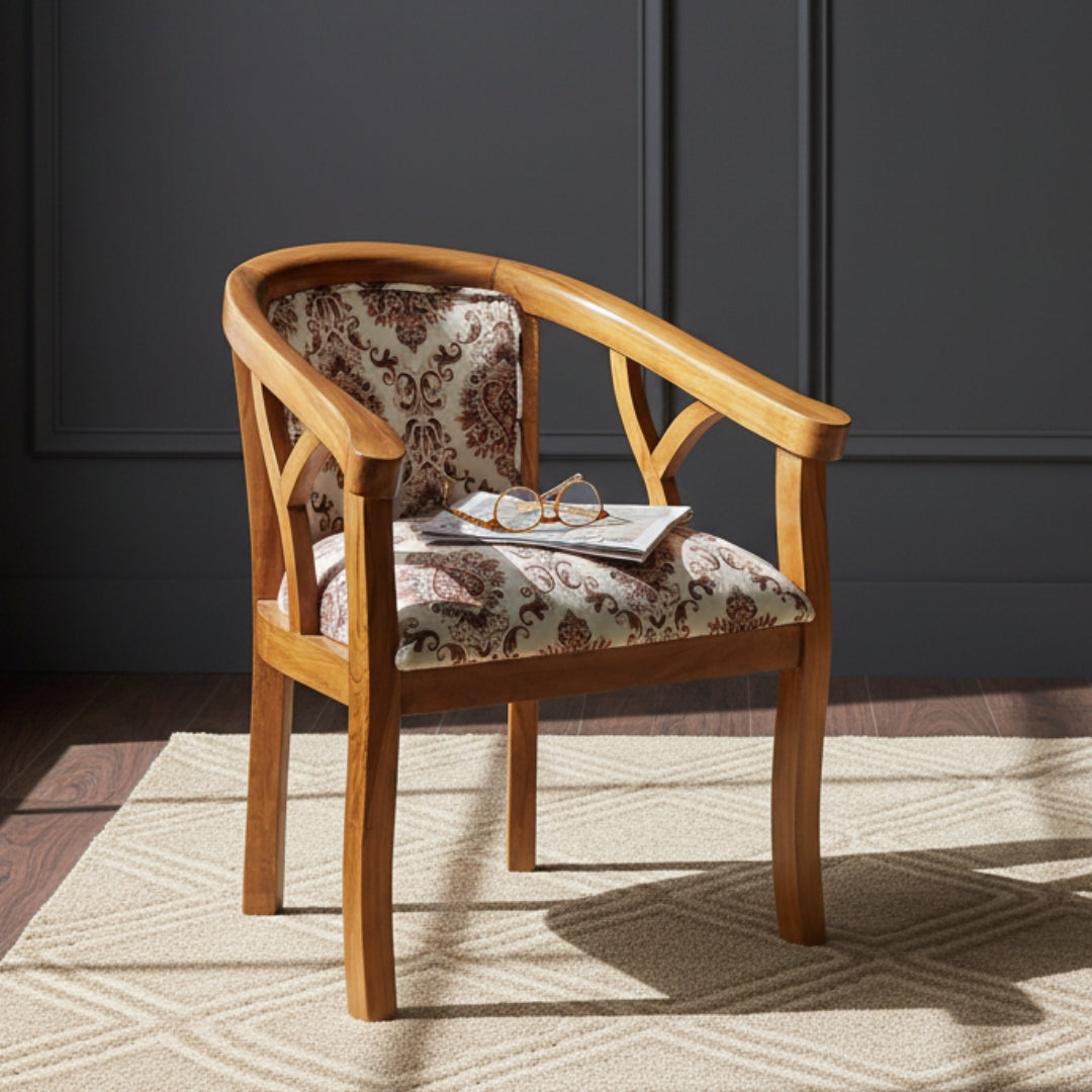 Comfy Teak Wood Arm Chair (Teak) – DZYN Furnitures